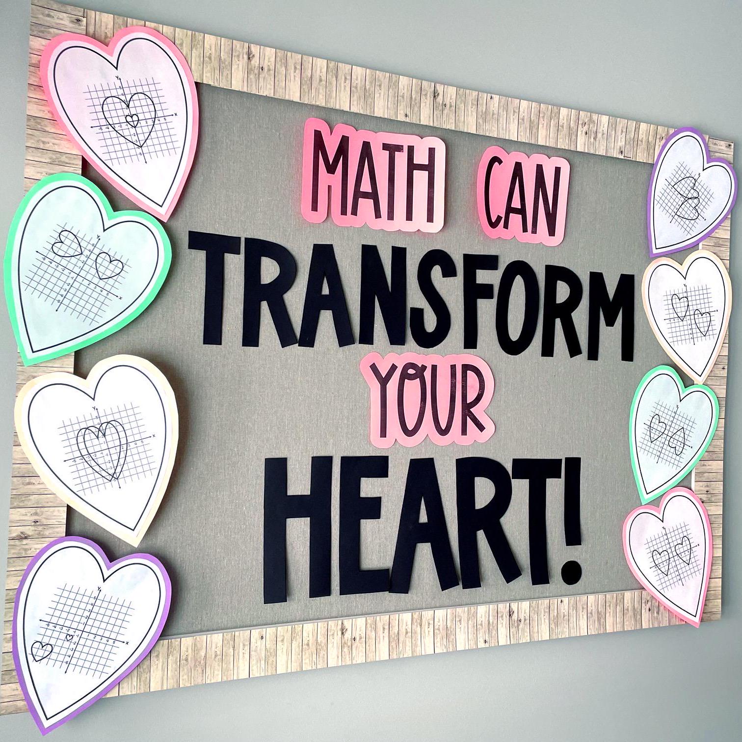 Valentine's Day Bulletin Board Kit Classroom Door Decor for Math ...