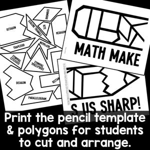 Back to School Math Craft for Elementary and Middle School for First ...