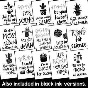 Science Classroom Posters Decoration Plant Theme With Puns for Bulletin ...