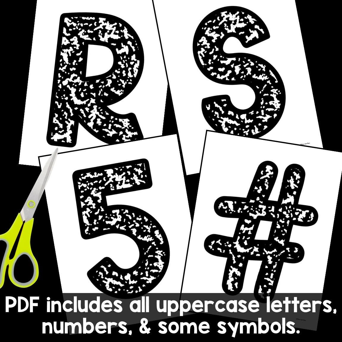 Composition Book Notebook Pattern Bulletin Board Alphabet Letters ...