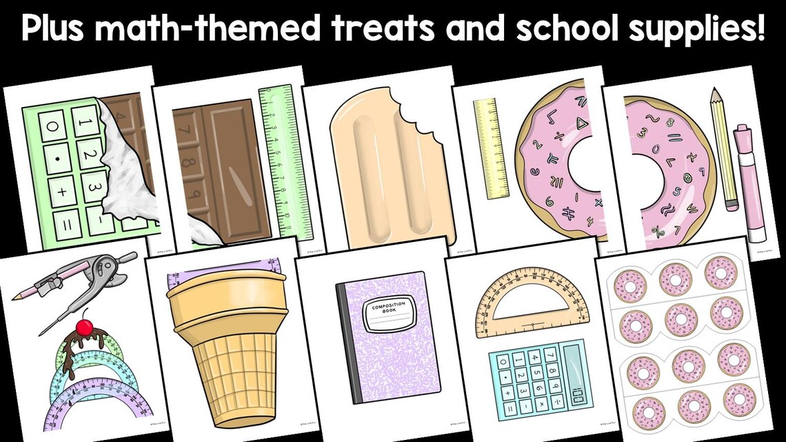 Math Bulletin Board Printable Kit, Easy DIY Print and Cut Pieces, Math ...