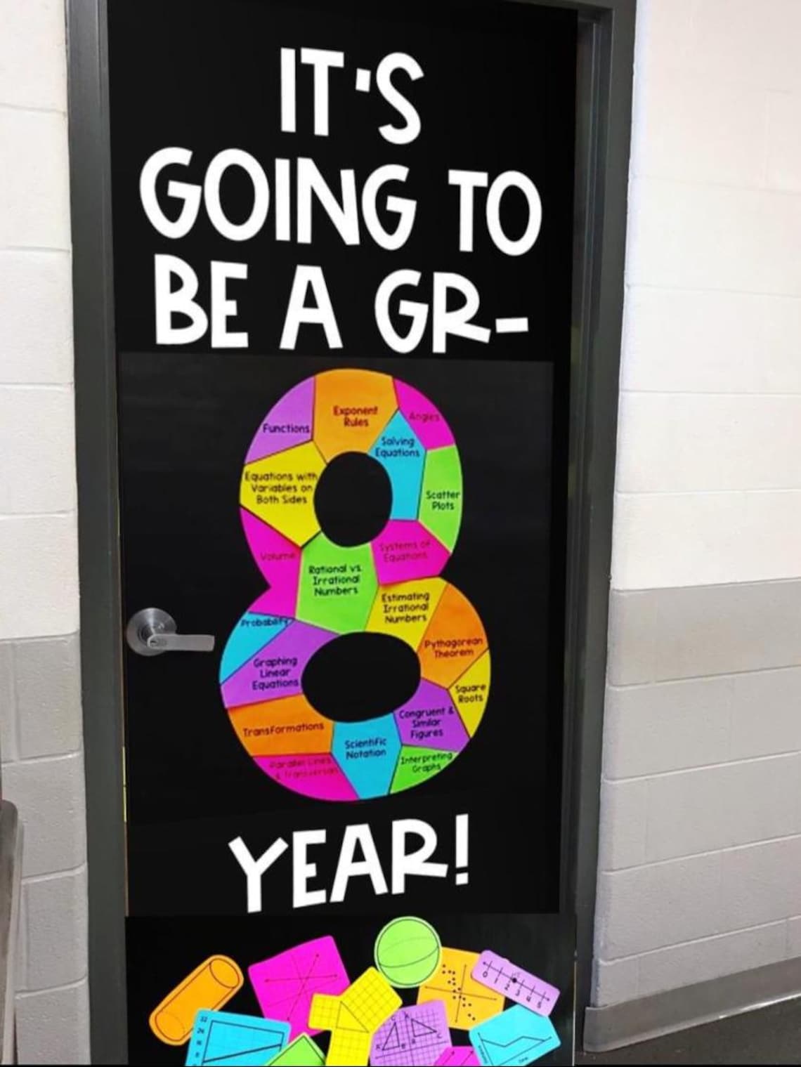 8th Grade Math Classroom Door Design Decoration to Print and Hang for ...