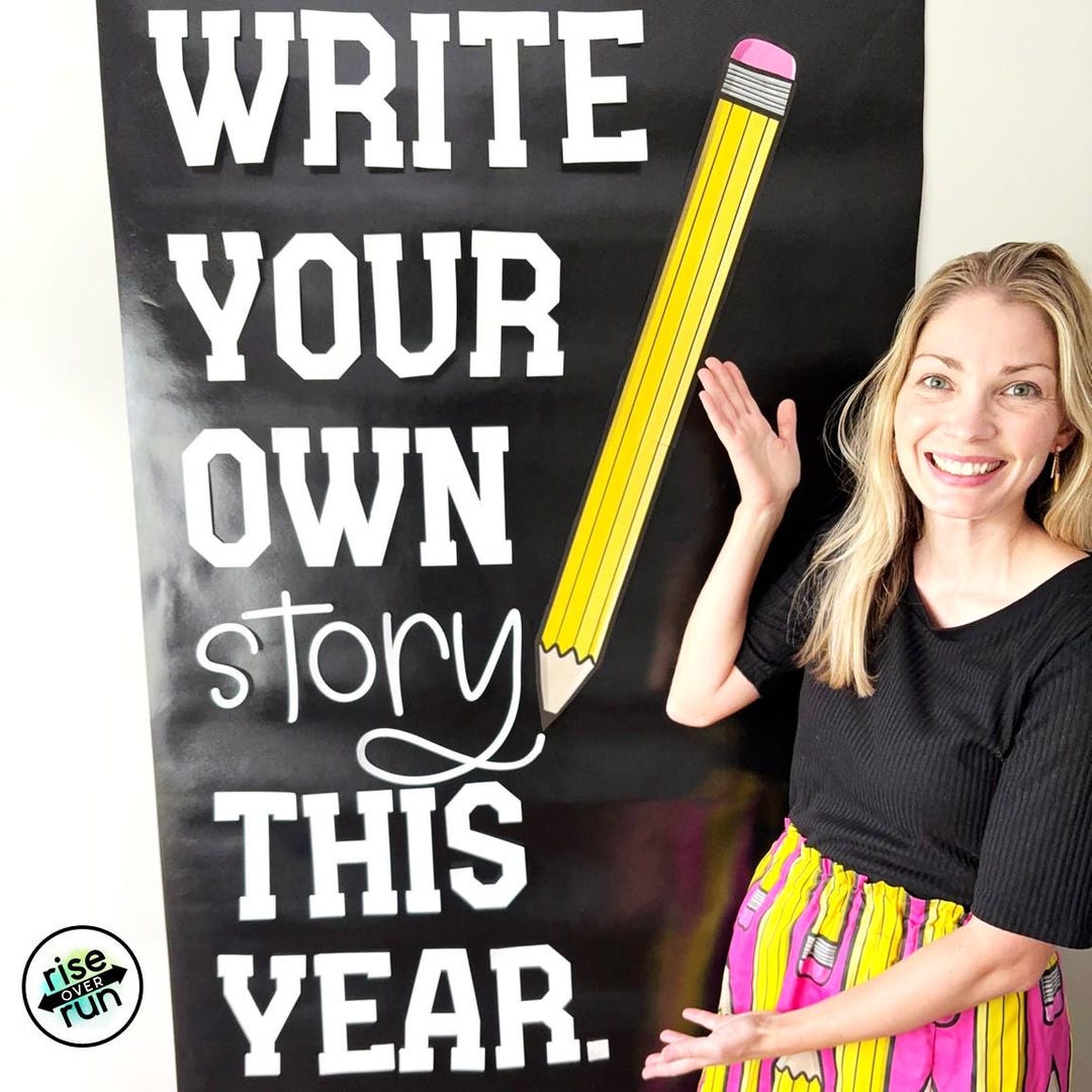 Back to School Door or Bulletin Board Kit With Pencil, Easy DIY Print ...