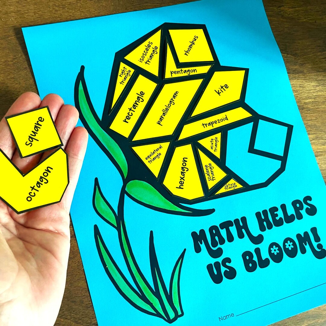 Spring Math Craft for Classroom Bulletin Board Activity in Elementary ...