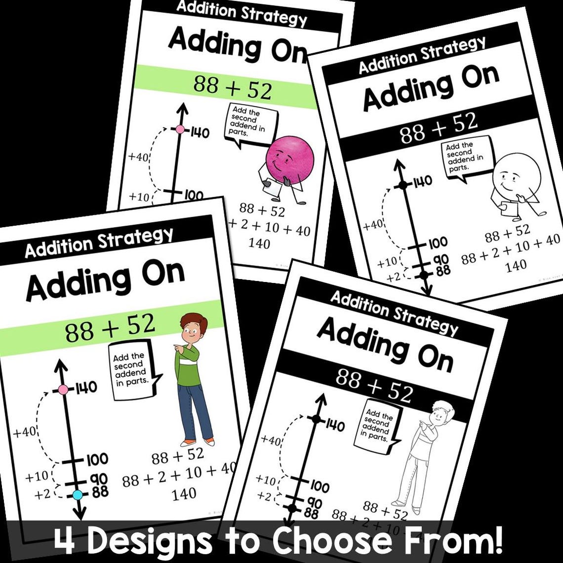 Math Classroom Posters for Mental Math Strategies and Number Talks for ...