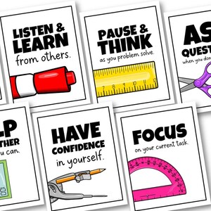 Math Classroom Posters for Middle School Math Classroom Decor With ...