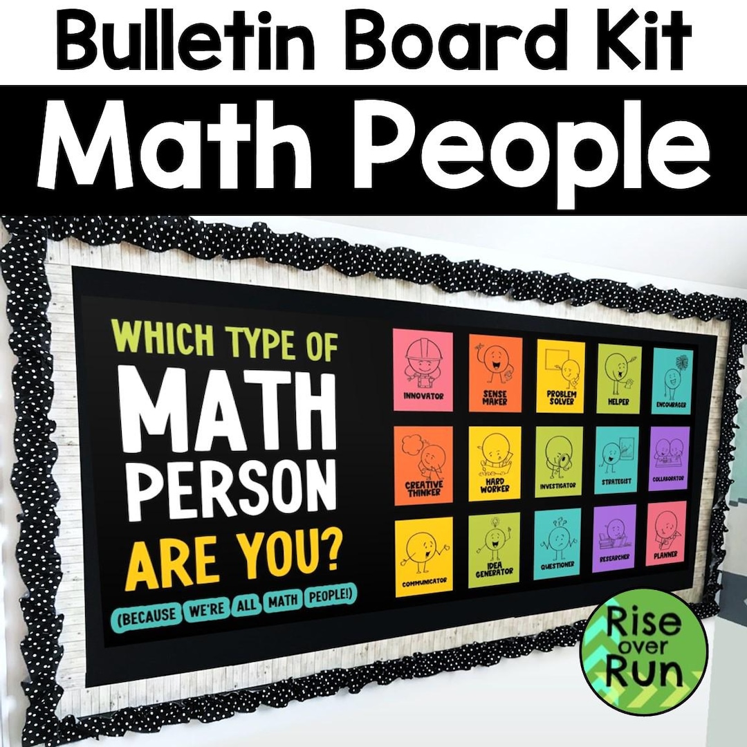 Math Bulletin Board Kit for Elementary & Middle School Classroom ...