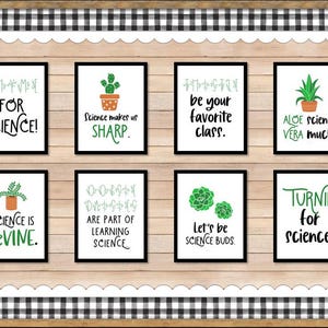 Science Classroom Posters Decoration Plant Theme With Puns for Bulletin ...