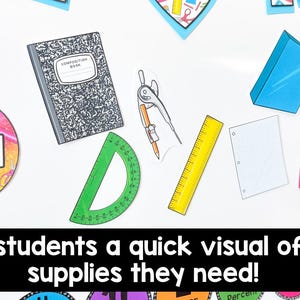 Visual Supply Cards to Show Students What You Need for Class Today in ...