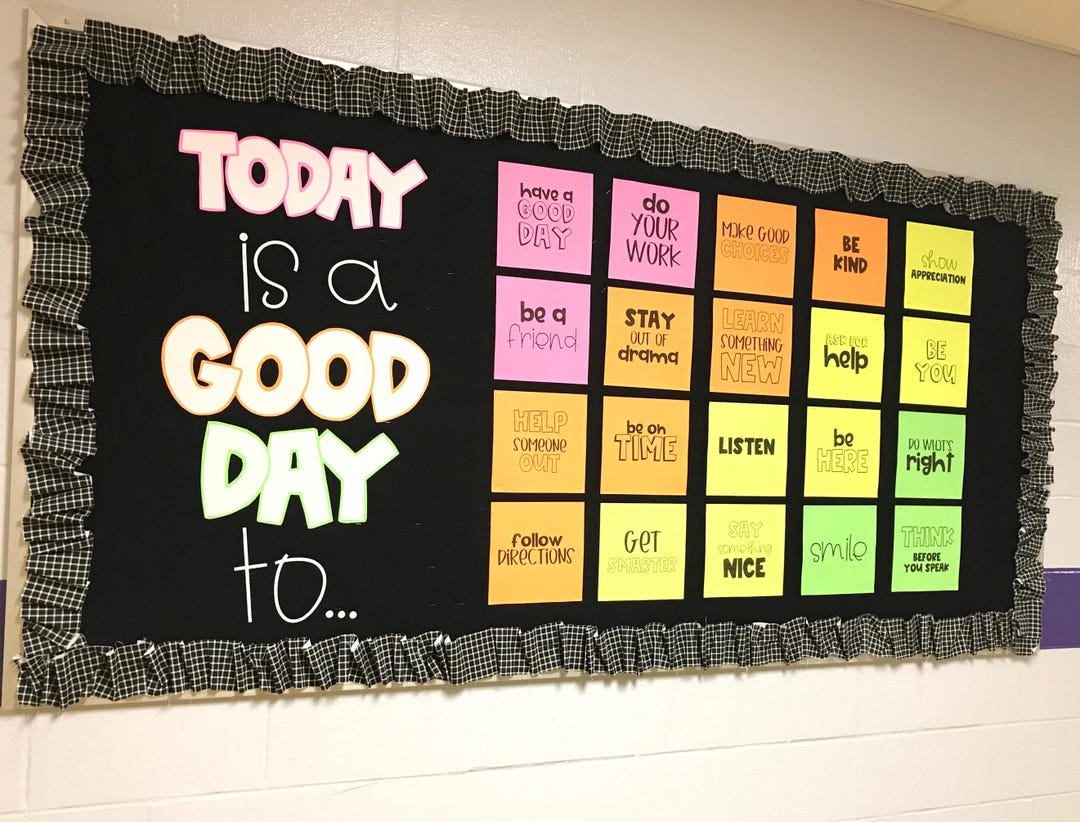 Motivational Bulletin Board Kit for School Hallway, Today is a Good Day ...