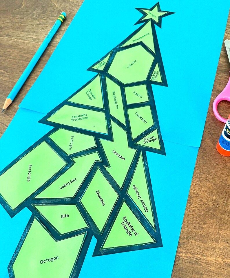 Christmas Math Craft for Elementary and Middle School Geometree ...