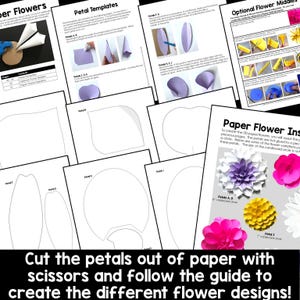Paper Flower Instructions for DIY Cut and Create Your Own Party ...