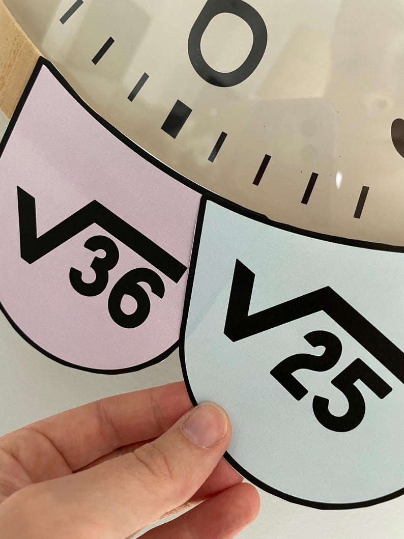 Classroom Clock Petals With Square Roots, Easy DIY Print and Cut Pieces ...
