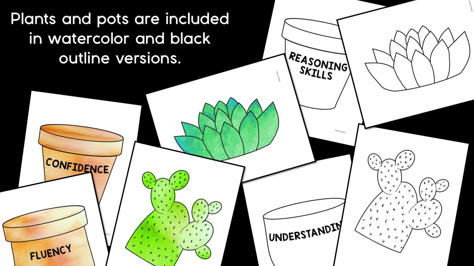 Plant Theme Bulletin Board or Classroom Door With Succulents and Cactus ...