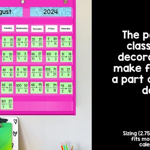 Calendar Pocket Chart Printables With Fraction Operations Cards for 5th ...
