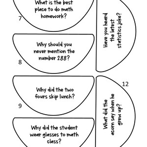 Math Bulletin Board or Classroom Door Decor With Jokes and Riddles ...