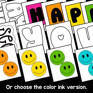 Smiley Face Bulletin Board or Door Kit With Y2K Retro Groovy Letters ...