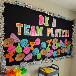 Football Bulletin Board Kit With Ways to Be a Team Player | Digital ...