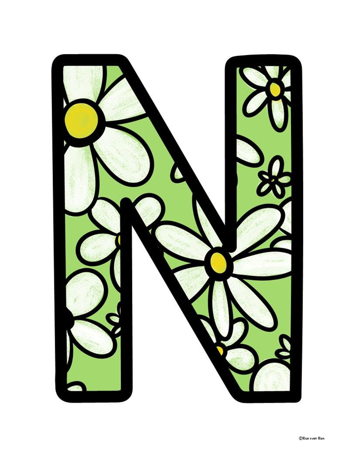 Spring Flower Bulletin Board Alphabet Letters and Numbers for April and ...