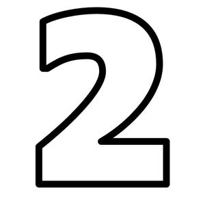 Bulletin Board Large Alphabet Letters and Numbers in Bold Black Outline ...