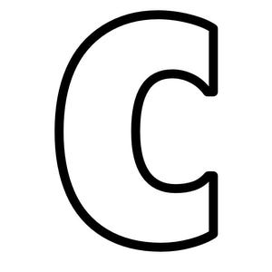 Bulletin Board Large Alphabet Letters and Numbers in Bold Black Outline ...
