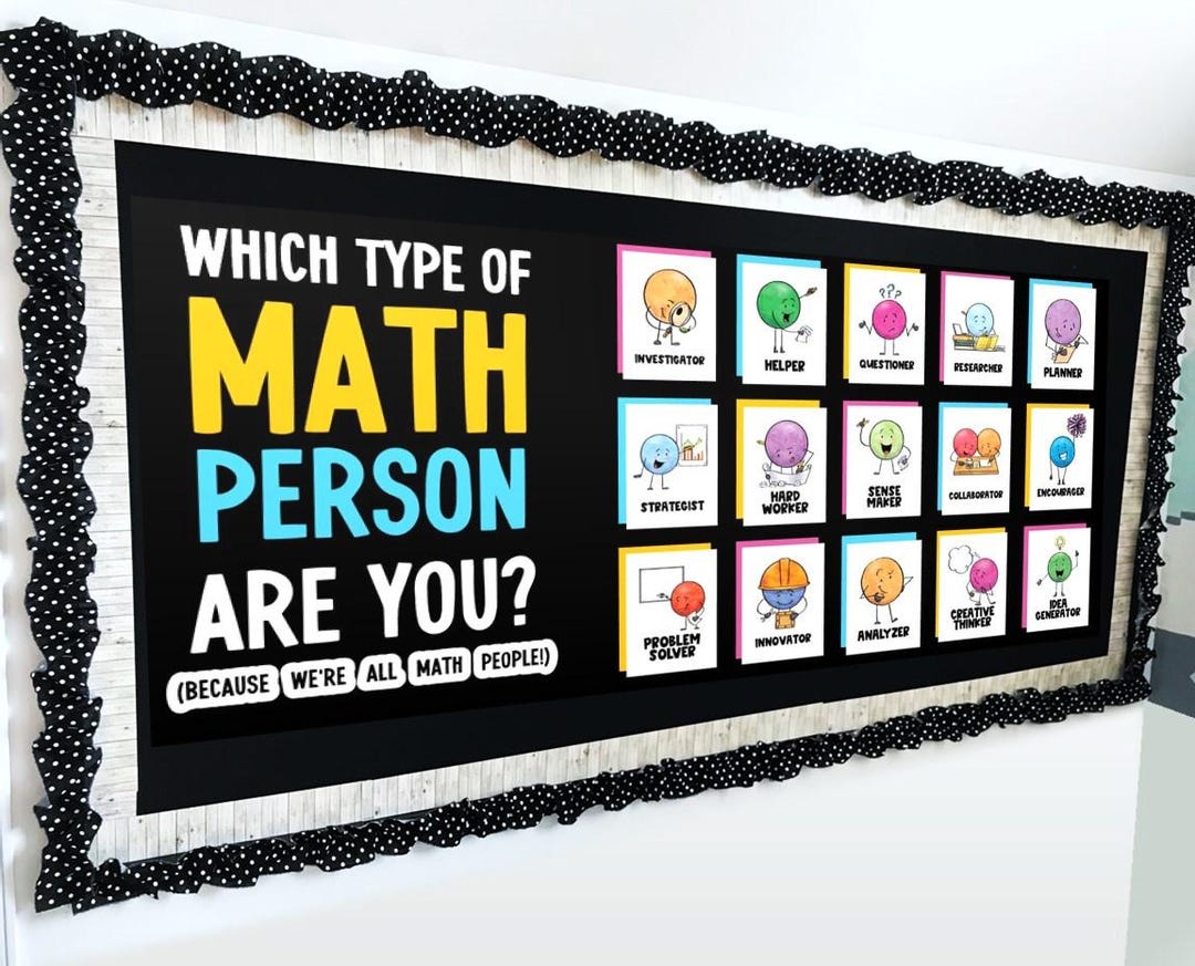 Math Bulletin Board Kit for Elementary & Middle School Classroom ...