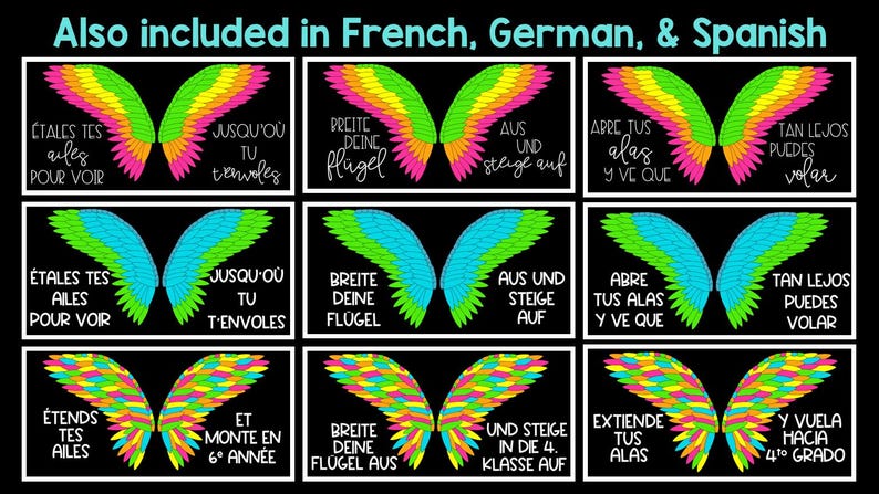 Back to School Bulletin Board Kit With Wings and Feathers Templates for ...