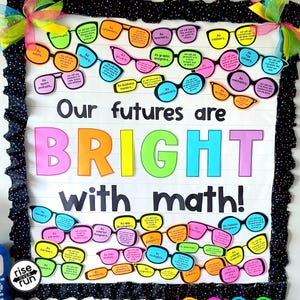 Summer Math Bulletin Board With Sunglasses Math Careers Posters ...