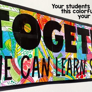 Team Building Collaborative Coloring Classroom Poster Together We Can ...