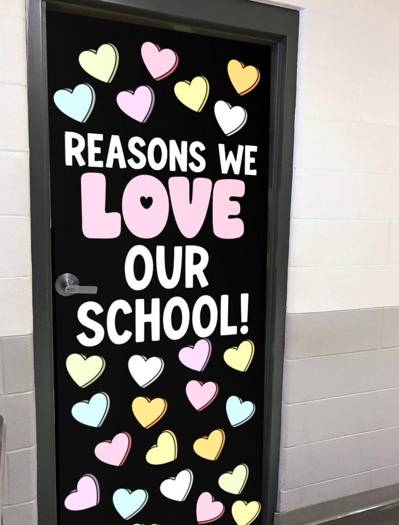 Valentine's Day Bulletin Board Set Classroom Door Decor Printable Set ...