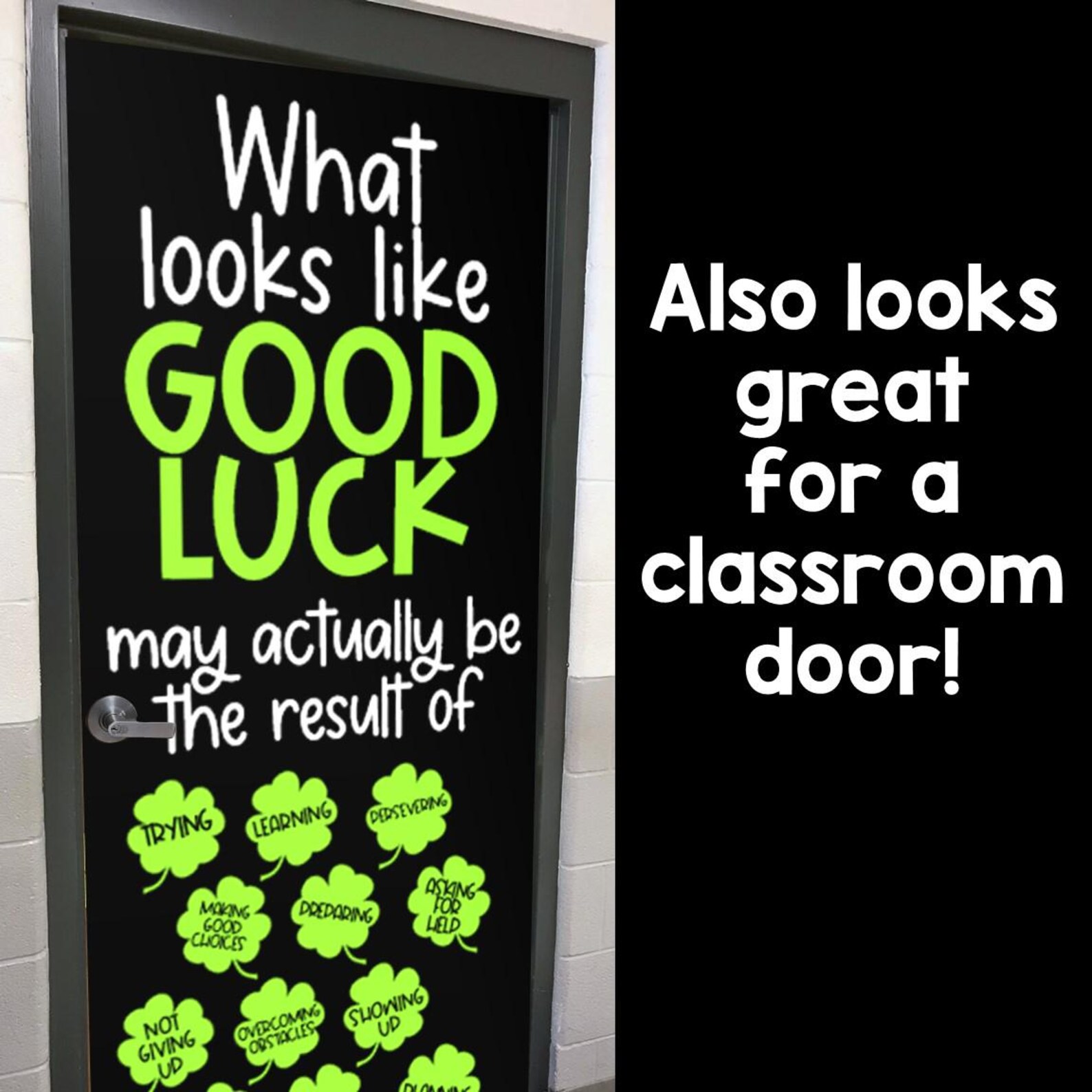 St. Patrick's Day Motivational Bulletin Board With Shamrocks What Looks ...