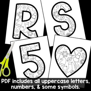 Christmas Printable Bulletin Board Alphabet Letters, Numbers With ...