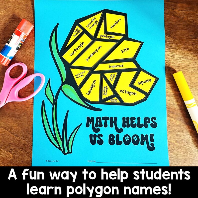 Spring Math Craft for Kids for Classroom Bulletin Board Activity in ...