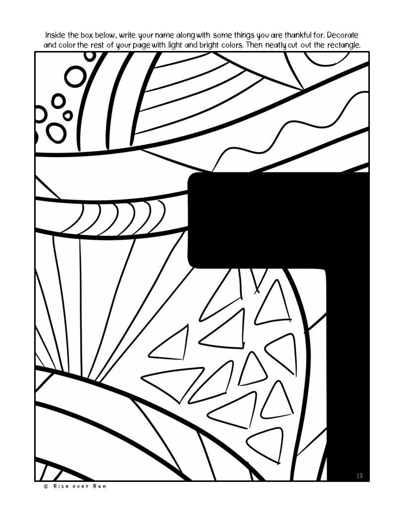 Thanksgiving Collaborative Coloring Banner | We Are Thankful Classroom ...