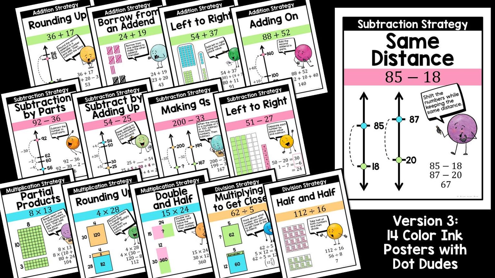 Math Classroom Posters for Mental Math Strategies and Number Talks for ...