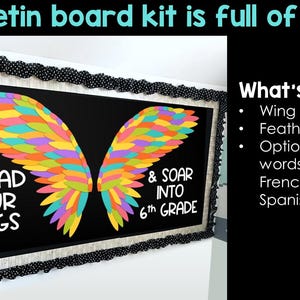 Back to School Bulletin Board Kit With Wings and Feathers Templates for ...