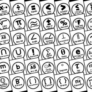 Math Symbols Bulletin Board Classroom Decorations for Elementary ...