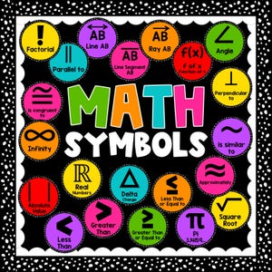 Math Symbols Bulletin Board Classroom Decorations for Elementary ...