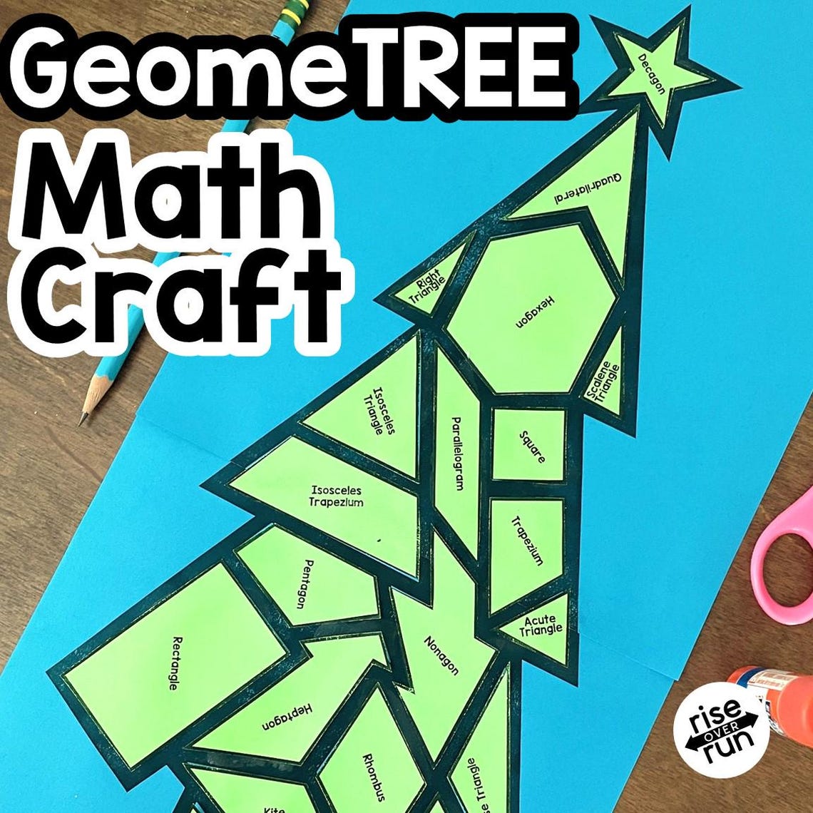 Christmas Math Craft for Elementary and Middle School Geometree ...