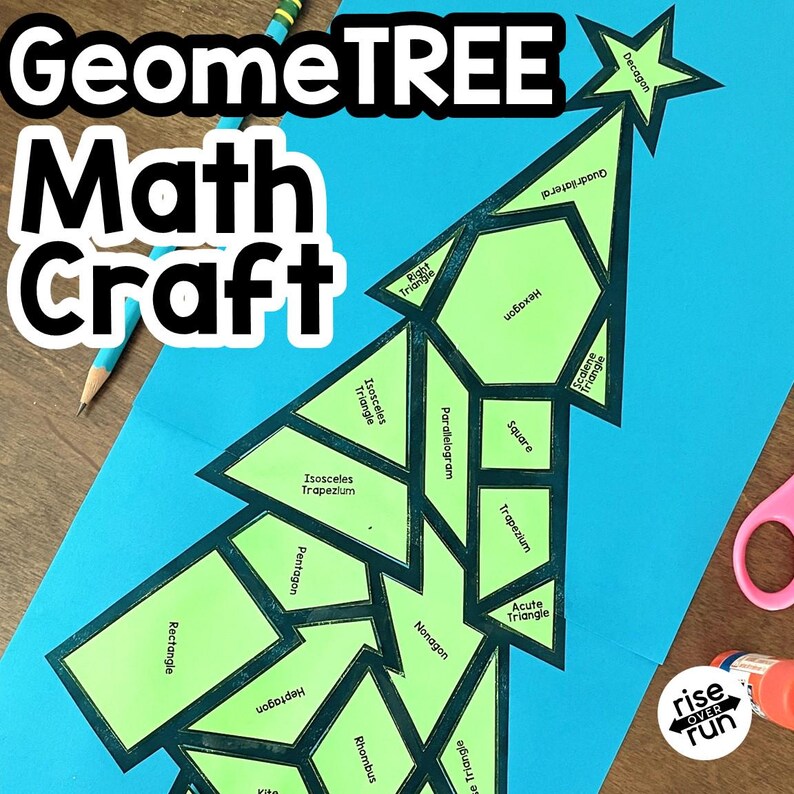 Christmas Math Craft for Elementary and Middle School Geometree ...