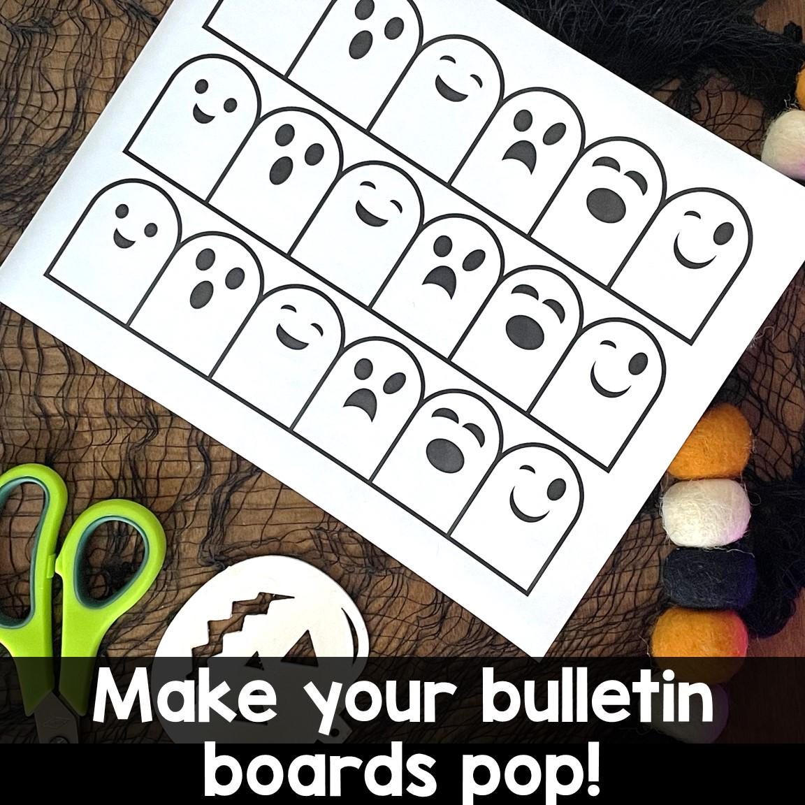 Halloween Bulletin Board Border Boarder Classroom Decor in Black ...