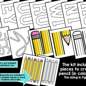 Back to School Door or Bulletin Board Kit With Pencil, Easy DIY Print ...