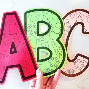 Christmas Printable Bulletin Board Alphabet Letters, Numbers With ...