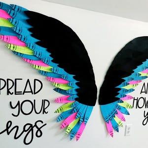 Back to School Bulletin Board Kit With Wings and Feathers Templates for ...