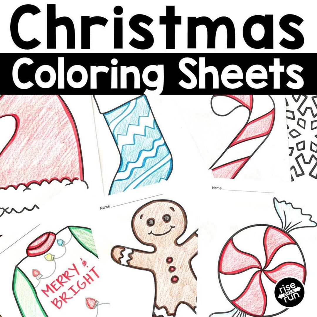 Christmas Coloring Pages Bold and Easy for Preschool and Kindergarten ...