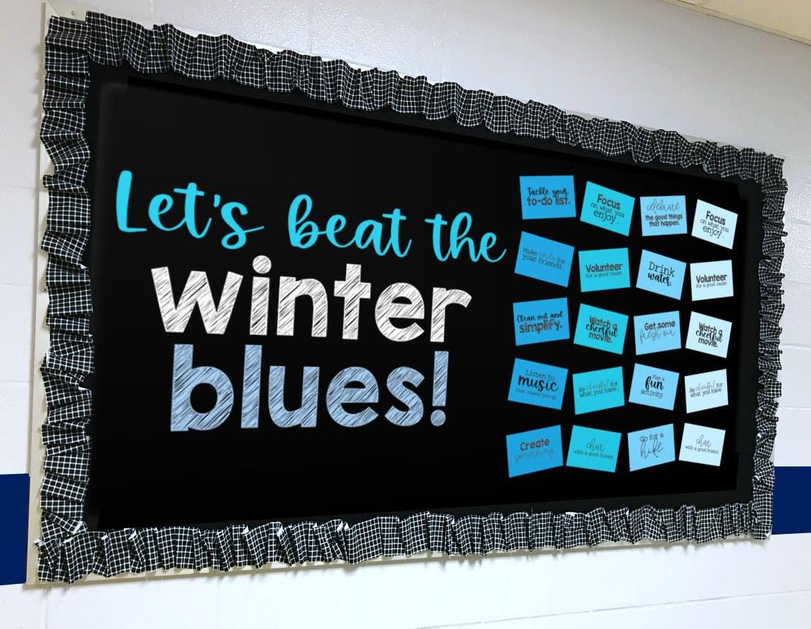 Winter Bulletin Board Kit for Elementary, Middle, or High School Social ...