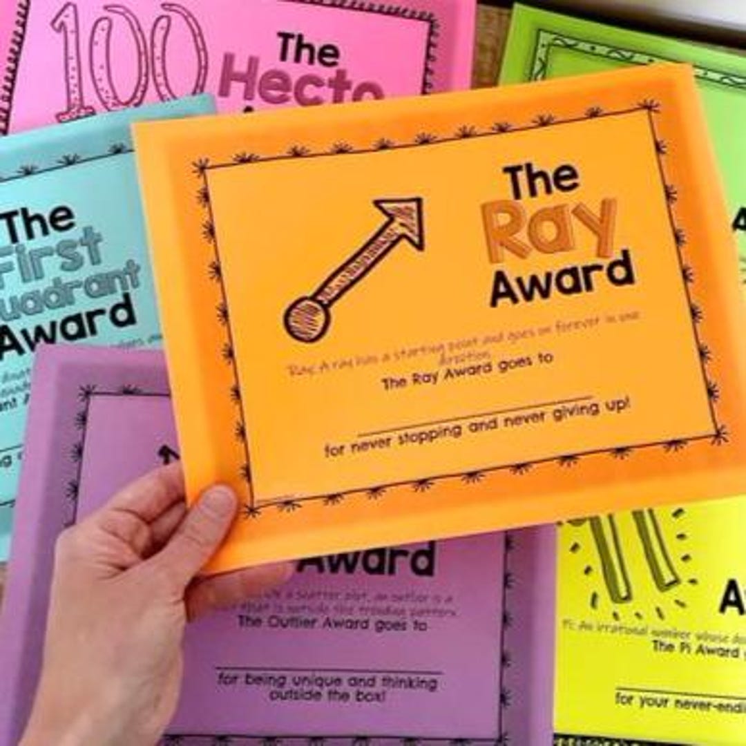 Math Award Certificates for End of the Year Gifts for Students ...