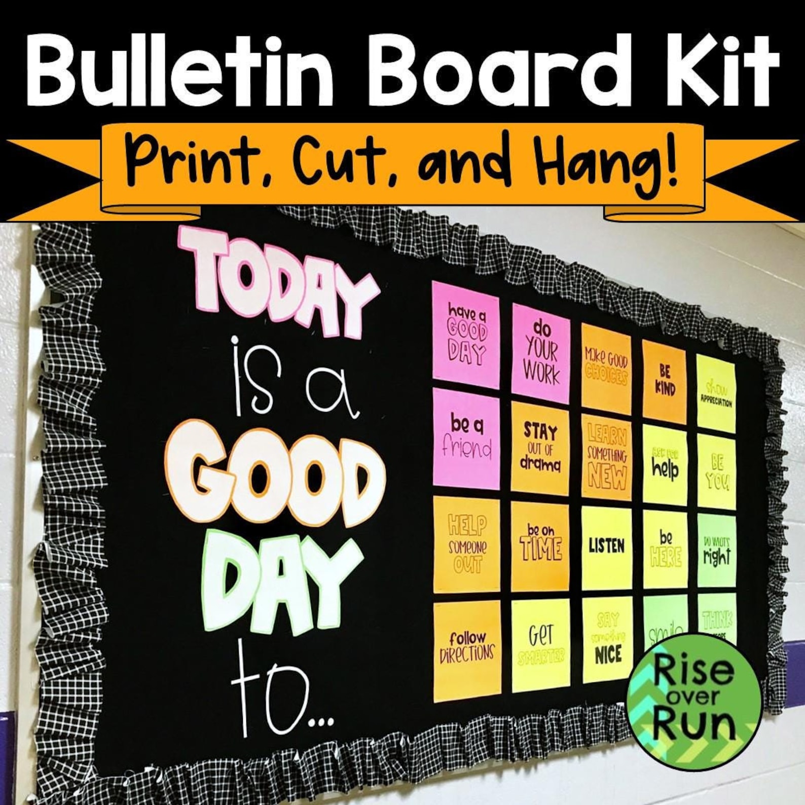 Motivational Bulletin Board Kit for School Hallway, Today is a Good Day ...