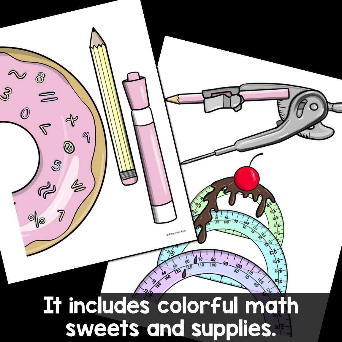 Math Bulletin Board Printable Kit, Easy DIY Print and Cut Pieces, Math ...