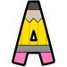 Pencil Pattern Bulletin Board Alphabet Letters and Numbers for Pencil ...
